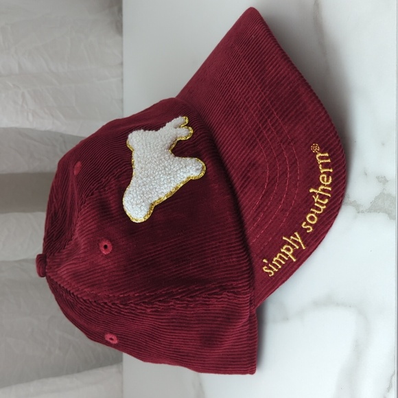 Simply Southern | Accessories | Simply Southern Maroon Hat With White ...